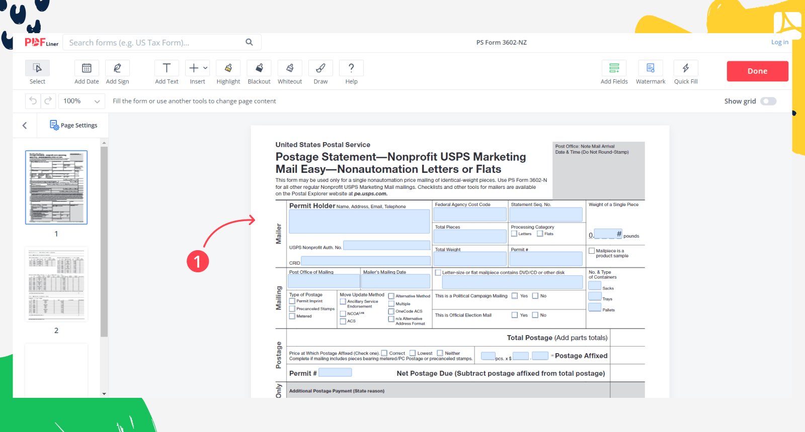 Fillable Printable PS Form 3602 NZ 2023 PDFliner Fillable Printable PS Form 3602 NZ 2023 PDFliner