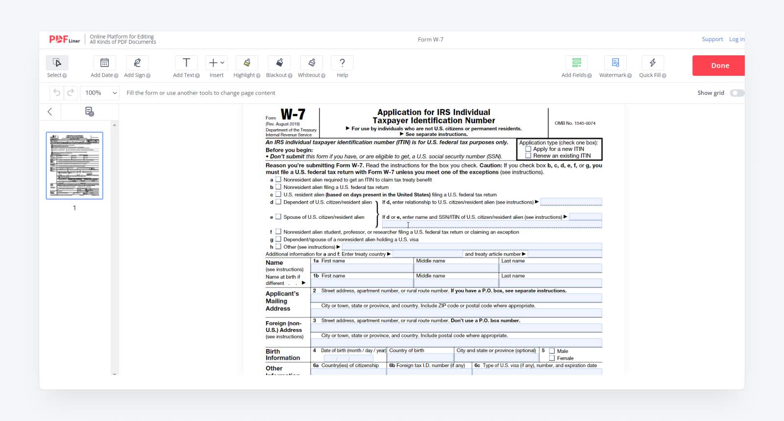 How To Fill Out Irs Form W 7 - Printable Forms Free Online